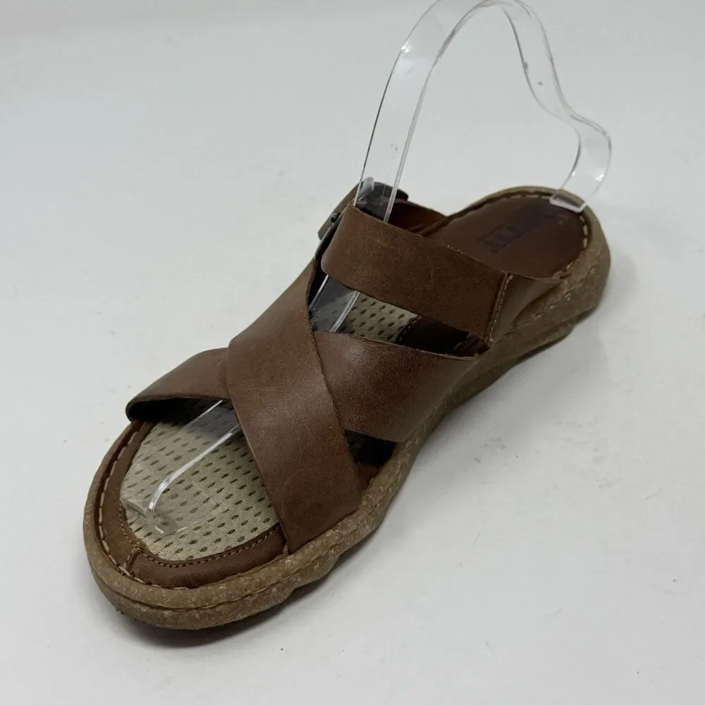Born | Shoes | Born Salas Sandals Womens 7 Brown Leather Casual Comfort ...